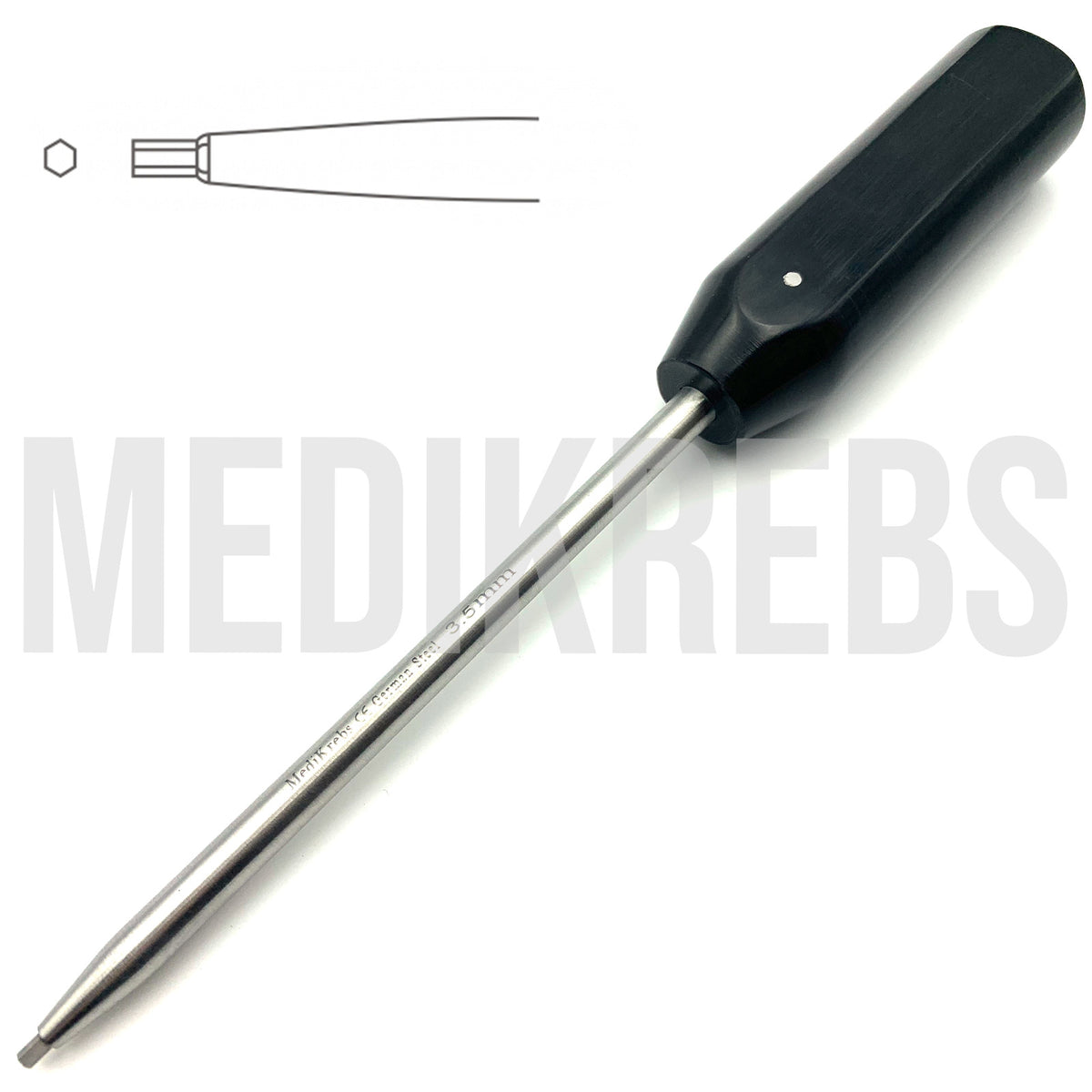 Hexagonal Screw Driver 3.5 mm x 24.5 cm – Medikrebs Corp.