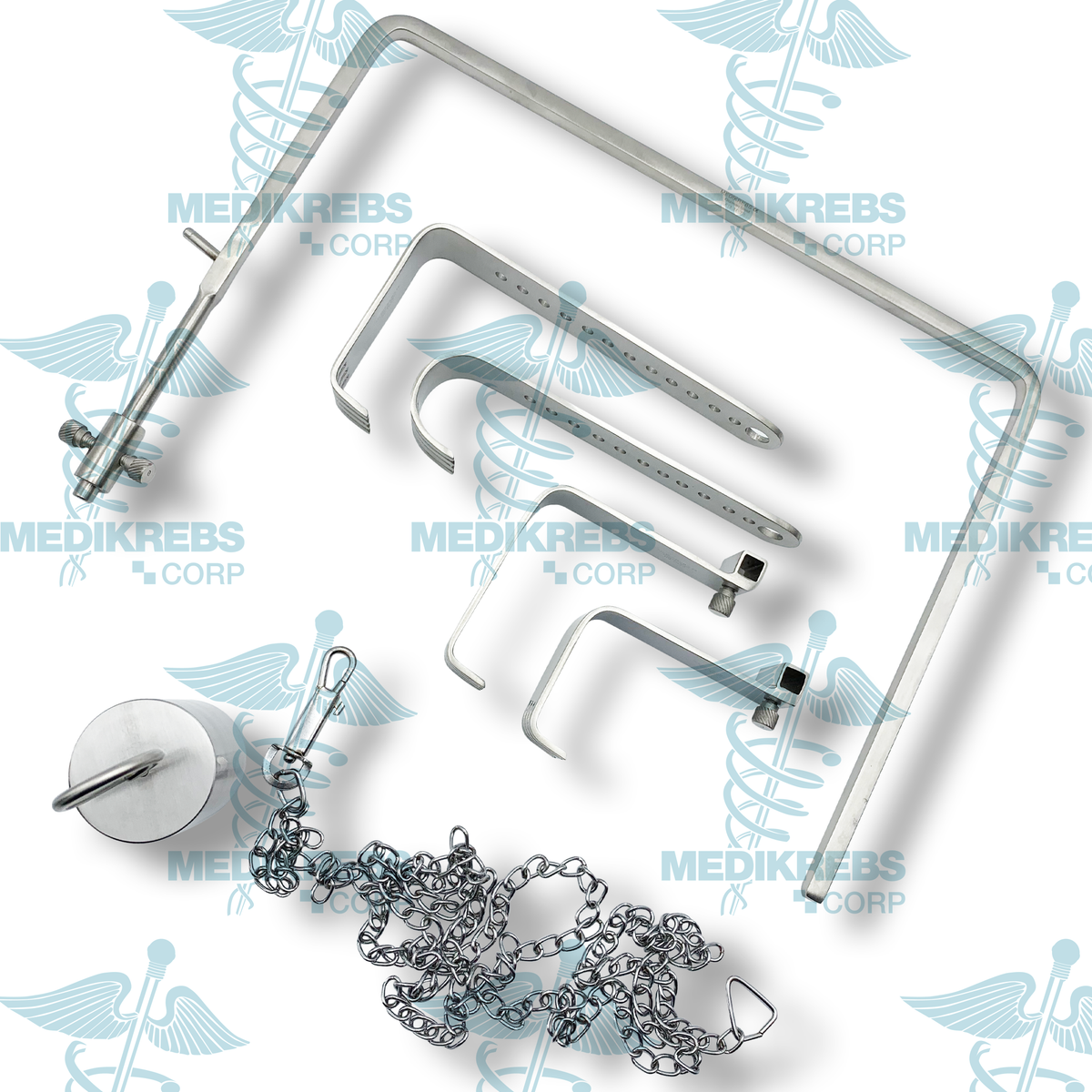 Charnley Hip Retractor Complete w/ 4 Blades, Weight and Chain ...